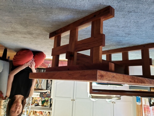 Floor desk - mahogany - photo frame :: Japanese Joinery - Family Photos ...