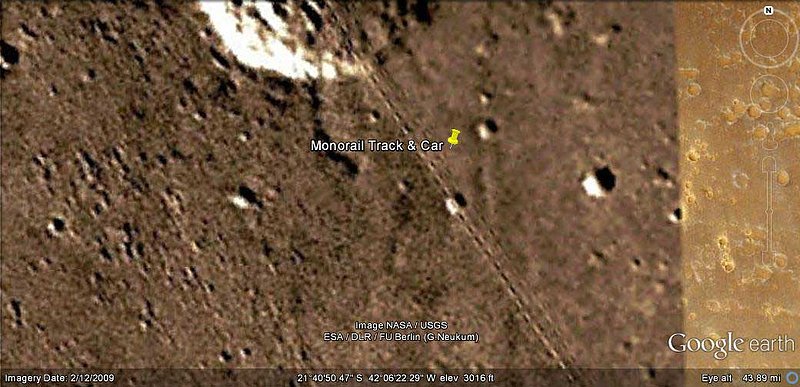 MARS--RAIL ROAD TRACKS-- GOOGLE EARTH IMAGE--MARS ANOMALY RESEARCH.COM ...