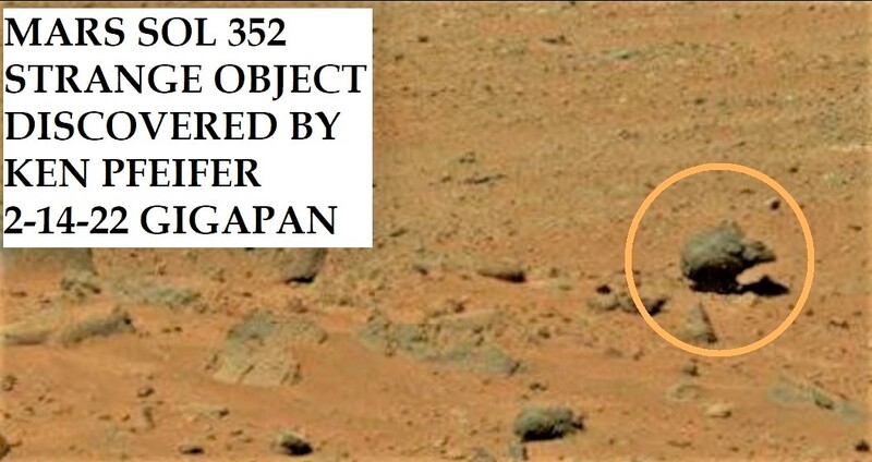 MARS--SOL 352 STRANGE OBJECT DISCOVERED BY KEN PFEIFER 2-14-22 GIGAPAN ...